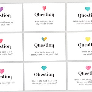 56 Couples Question Cards | Couple Conversation Cards | Couples Cards ...