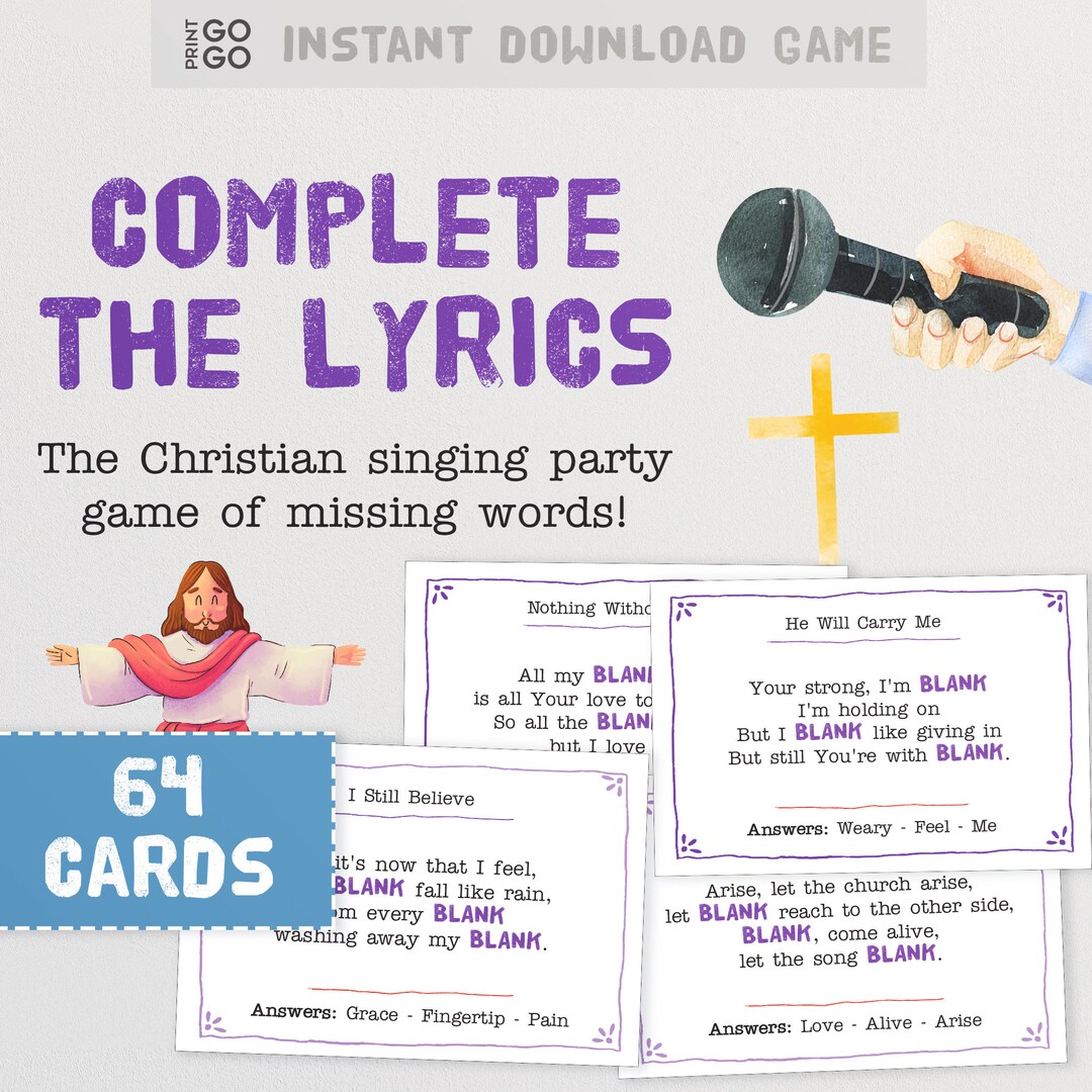 Christian Songs : Complete the Lyrics Game - the Singing Party Game of ...