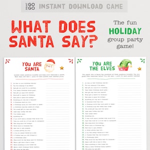 What Does Santa Say? - This Holiday Play the Fun Group Party Game ...