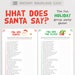 What Does Santa Say? - This Holiday Play the Fun Group Party Game ...