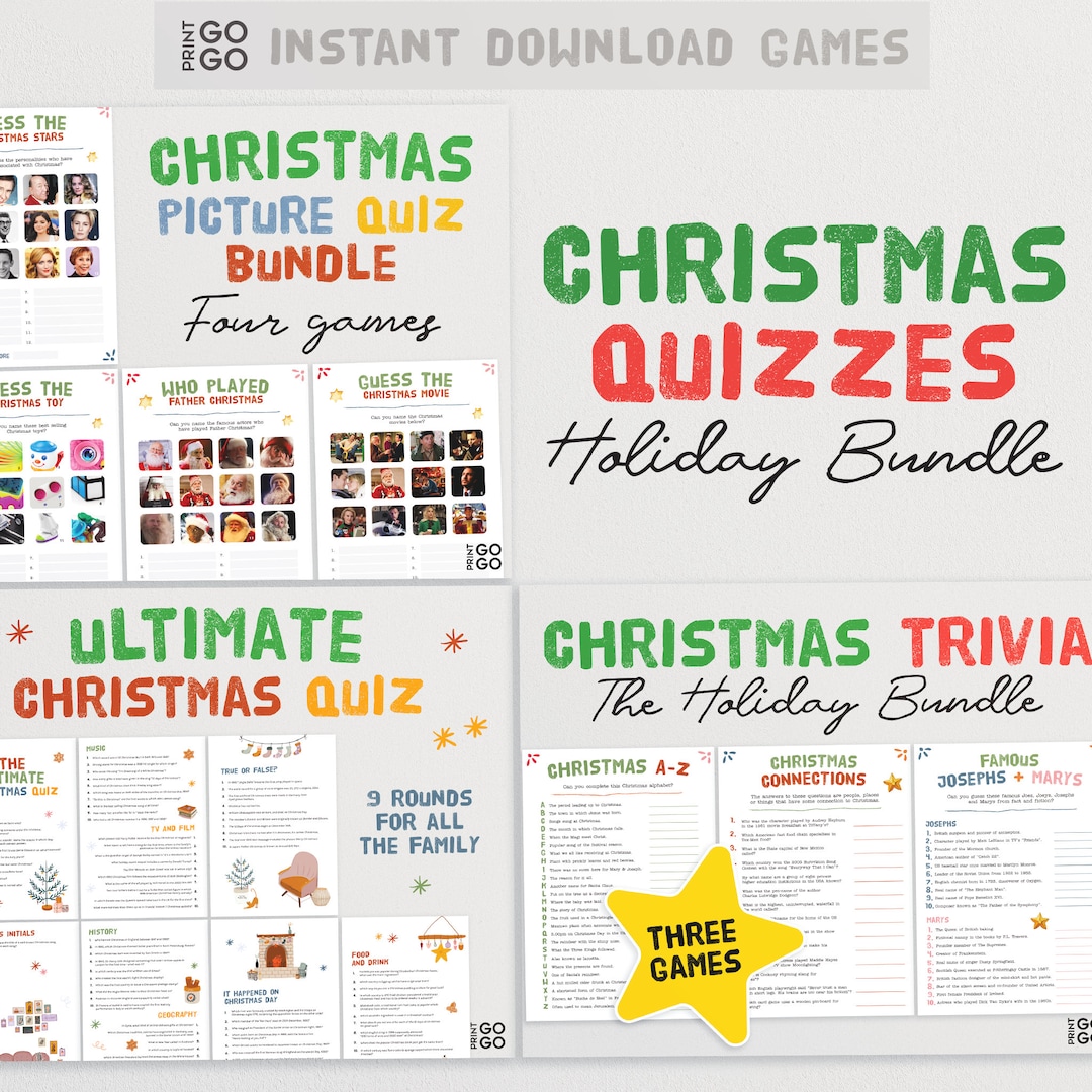 Christmas Quiz Bundle - A Huge Collection of Quiz Questions to Test ...