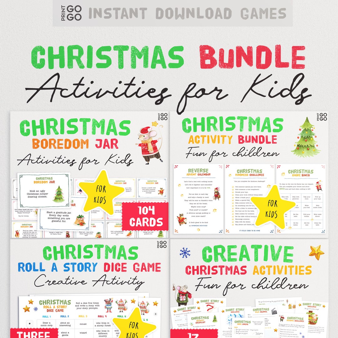 Christmas Activity Bundle for Kids | Christmas Game Bundle | Christmas ...
