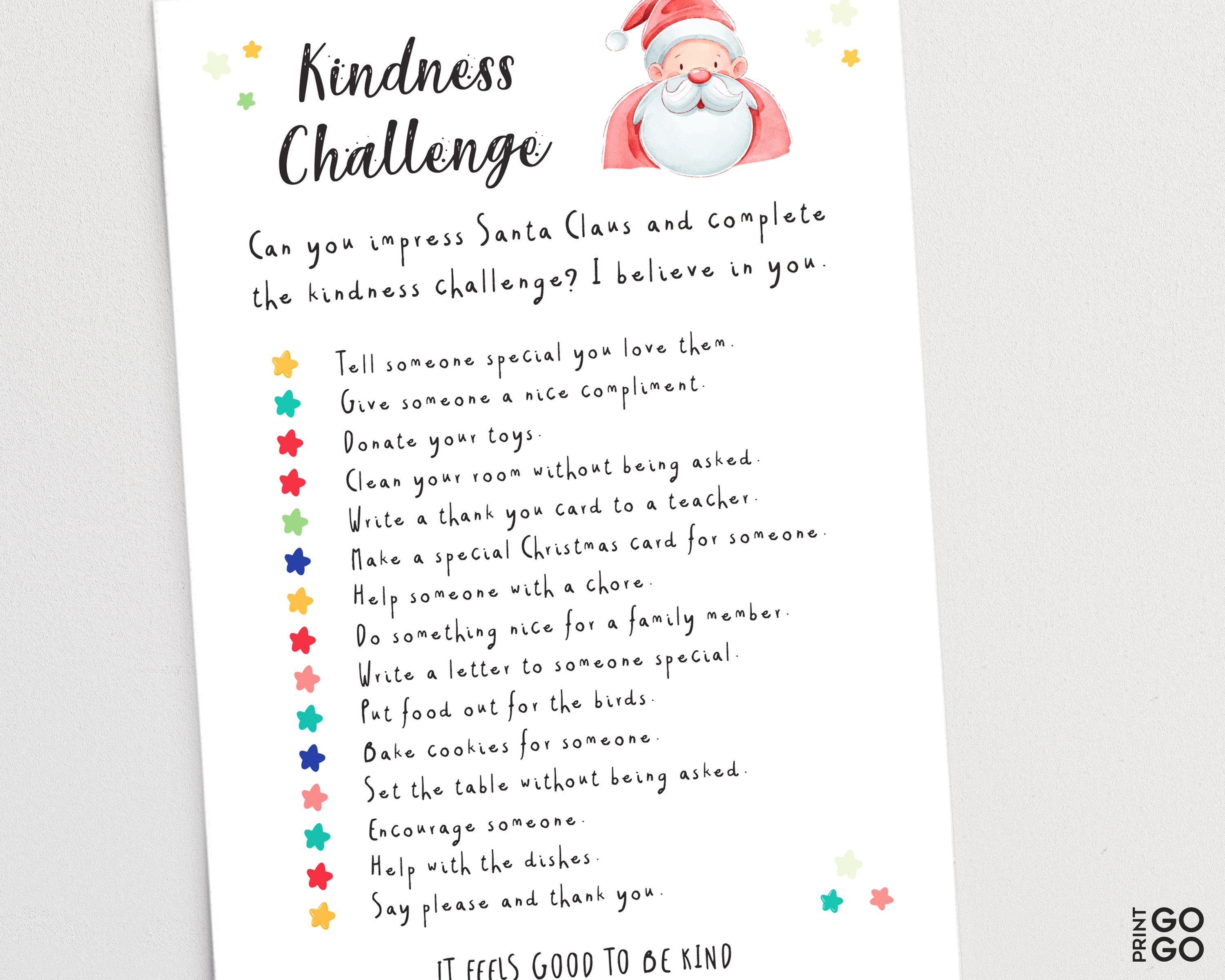 Christmas Kindness Challenge Be Kind Game for Kids Elf - Etsy UK