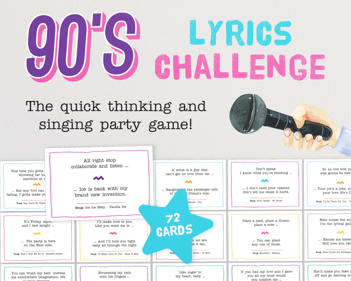 Songs Lyrics Challenge Game - the Quick Thinking and Singing Family ...