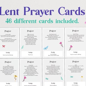 Lent Prayer Cards Daily Lenten Cards for Adults and Children - Etsy UK