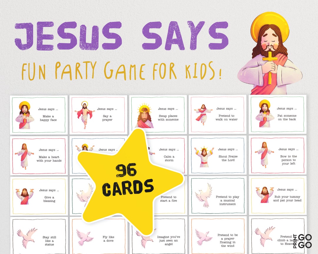 Jesus Says the Fun Church Party Game for Kids Printable - Etsy