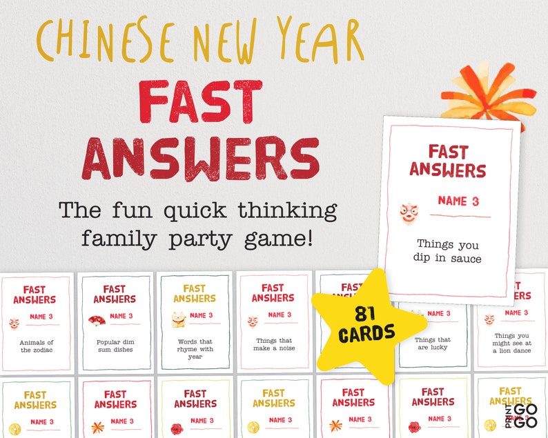 Chinese New Year Game Bundle Family Party Games for Everyone - Etsy