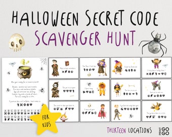 Secret Code Halloween Scavenger Hunt for Kids Indoor - Etsy UK