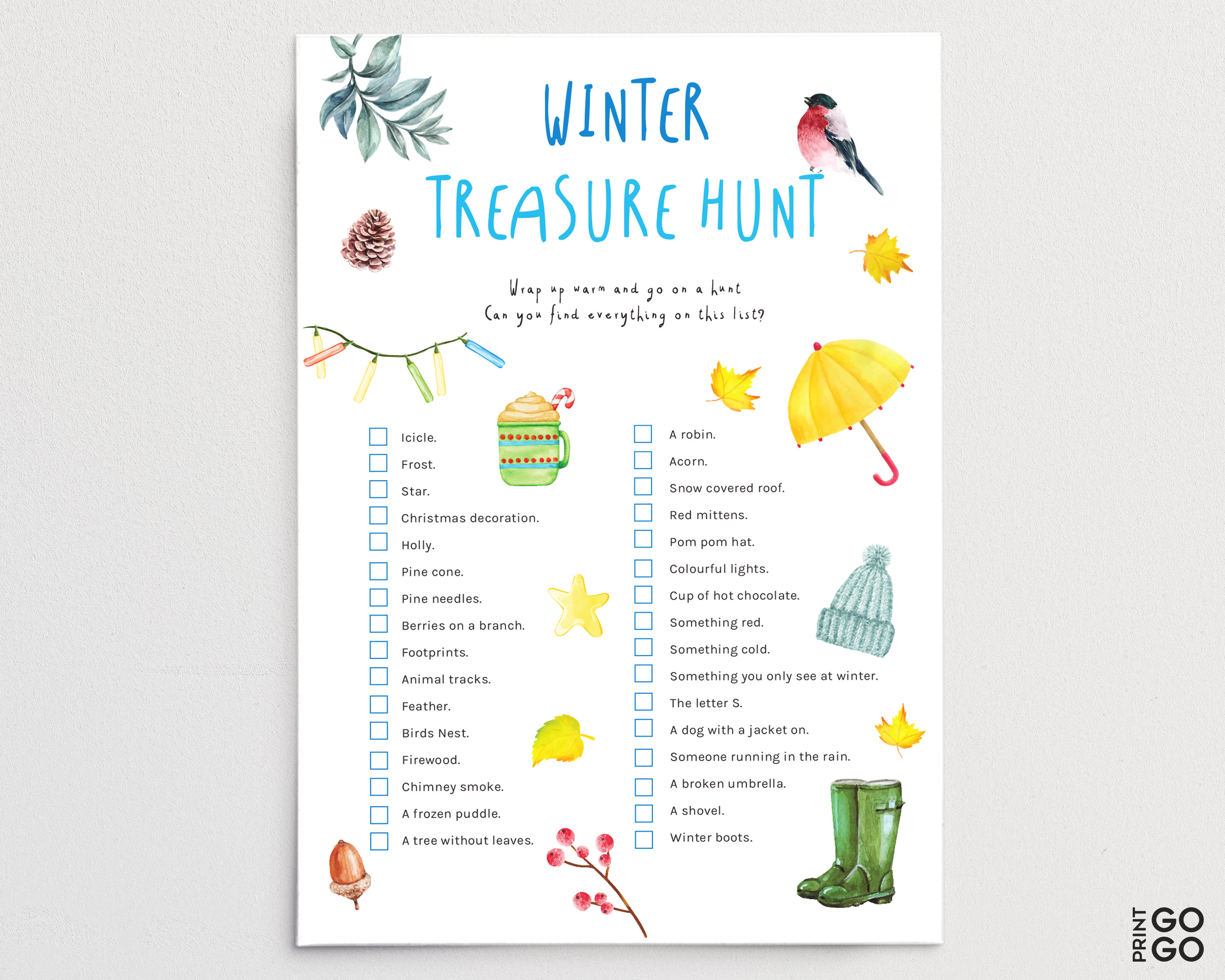 Outdoor Winter Scavenger Hunt Ideas