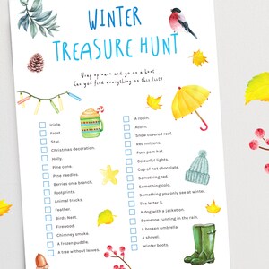 Winter Treasure Hunt for Kids Outdoor Scavenger Hunt Game | Etsy