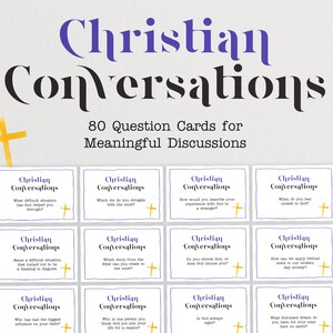 80 Christian Conversation Cards Christian Discussion Cards - Etsy