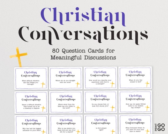 80 Christian Conversation Cards Christian Discussion Cards - Etsy