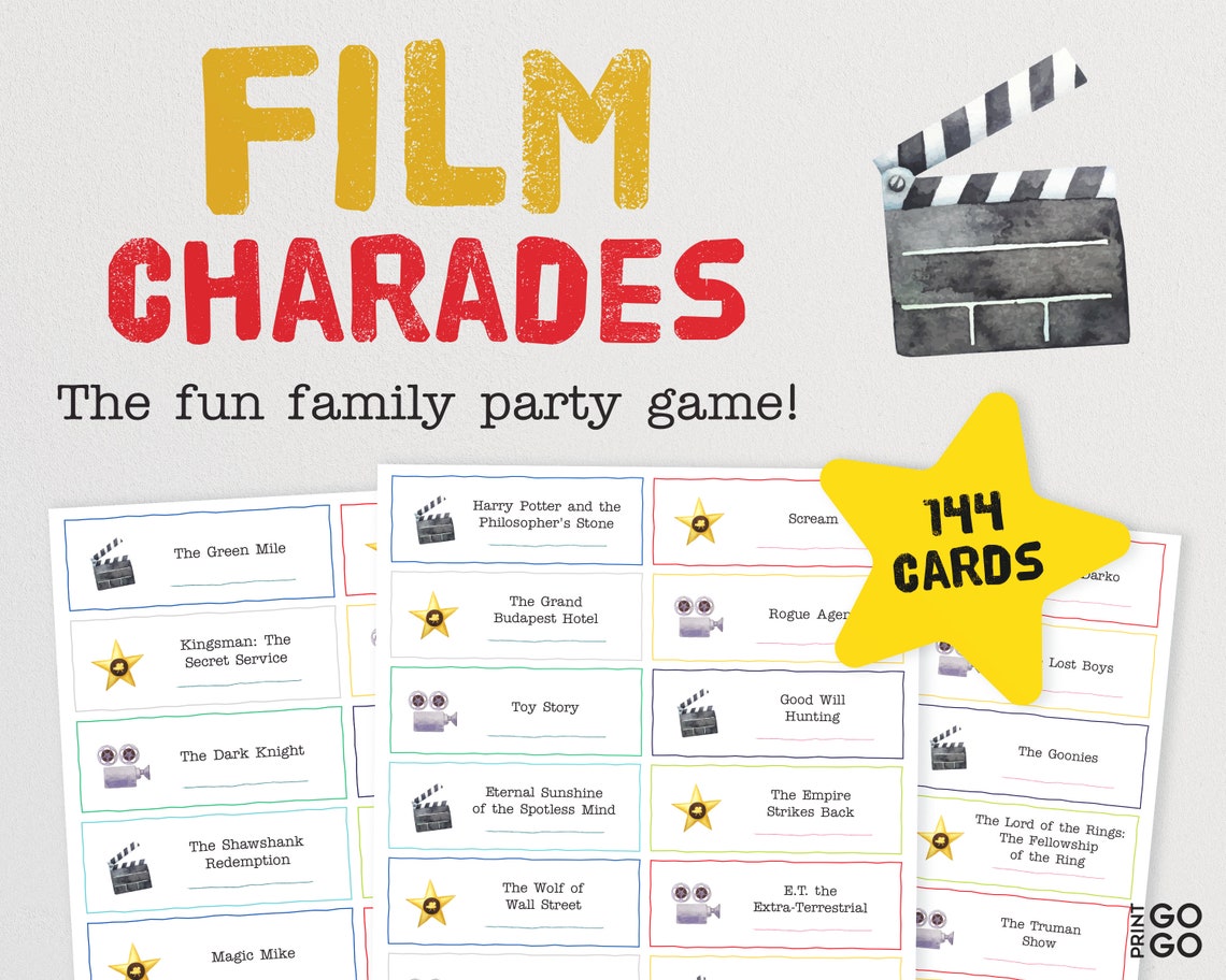 Charades Card Bundle - the Fun Family Party Game of Acting Out and ...
