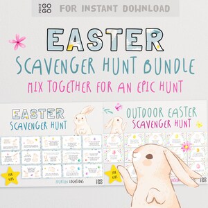 Easter Scavenger Hunt Bundle - the Ultimate Easter Bunny Egg Hunt for ...