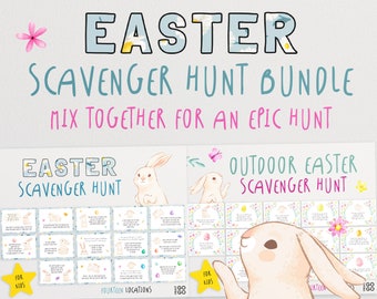Easter Scavenger Hunt Bundle - the Ultimate Easter Bunny Egg Hunt for ...
