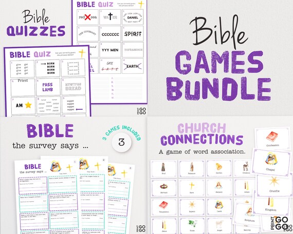 Bible Games Bundle Great for Bible Study Sunday School - Etsy