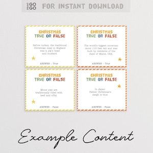 Christmas Facts True or False Quiz | Christmas Day Family Quiz ...