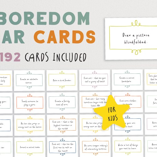 Bored Jar Ideas Bored Jar Activity Cards I'm Bored Jar - Etsy