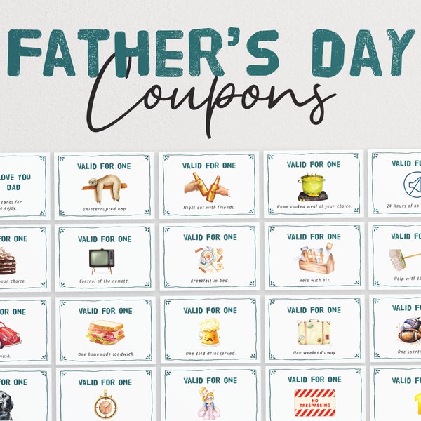 Fathers Day Coupon - Etsy