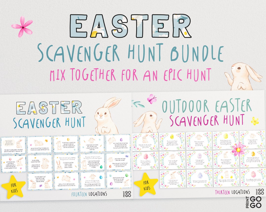 Easter Scavenger Hunt Bundle the Ultimate Easter Bunny Egg - Etsy