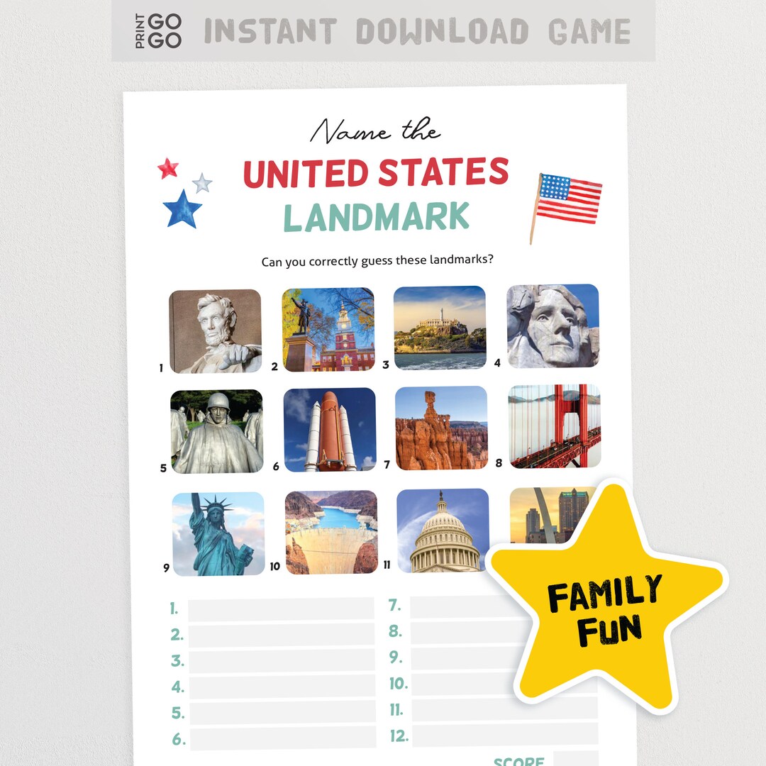 United States Landmarks Quiz | Fourth of July Trivia Quiz | American ...