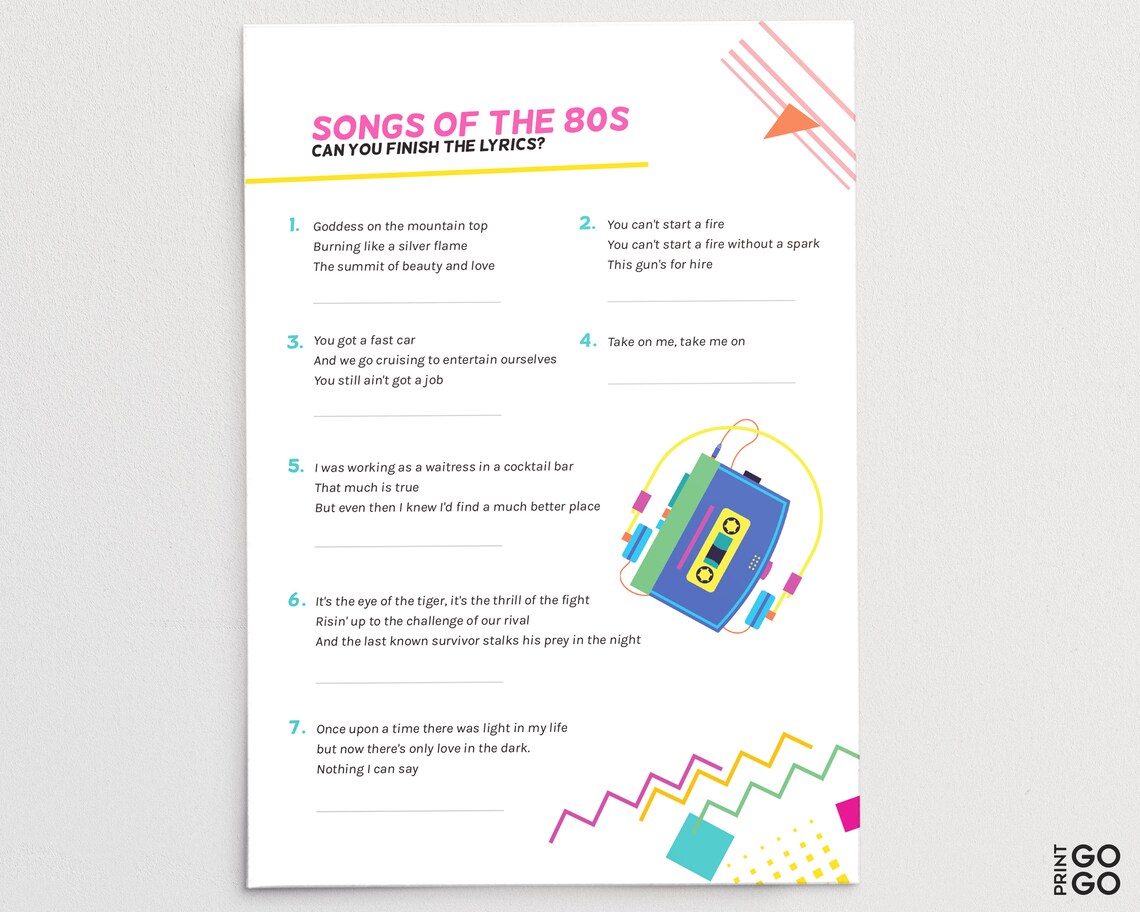 1980s Trivia Quiz Born in the 80s Pub Quiz General - Etsy