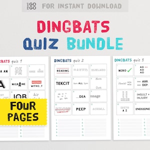 Dingbats Picture Quiz Puzzles - the Fun Guess the Phrase Game for ...