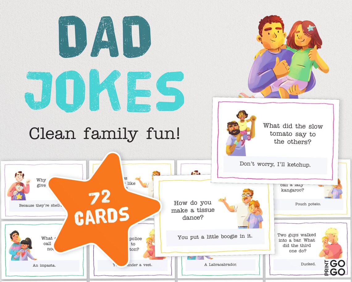Dad Jokes 72 Printable Family Friendly Cheesy Jokes for - Etsy