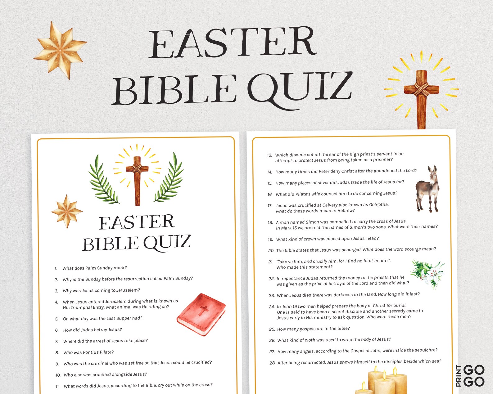 Easter Bible Quiz Easter Trivia Night Easter Activity - Etsy UK