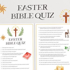 Easter Bible Quiz Easter Trivia Night Easter Activity | Etsy