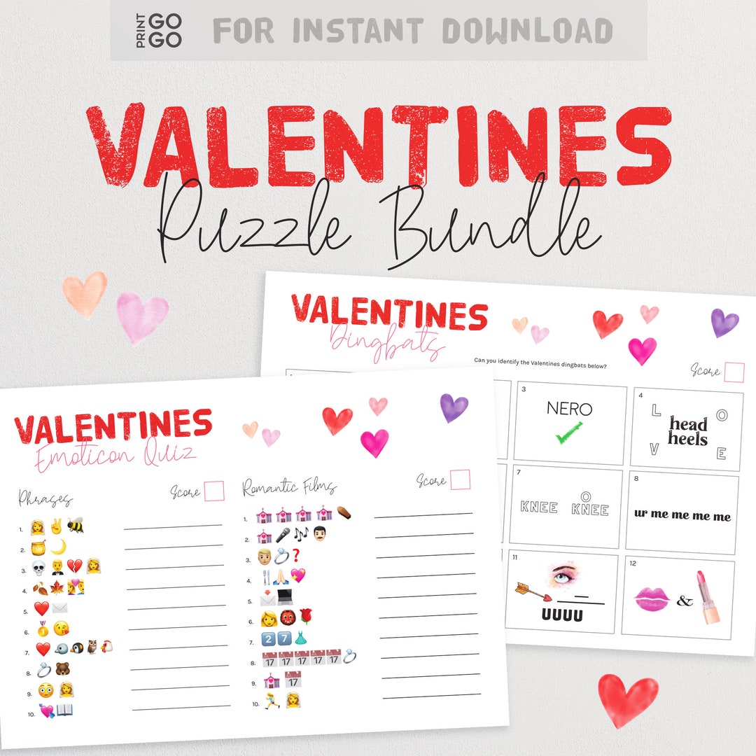 Valentine's Day Puzzles - Can You Correctly the Phrases? | Valentines ...