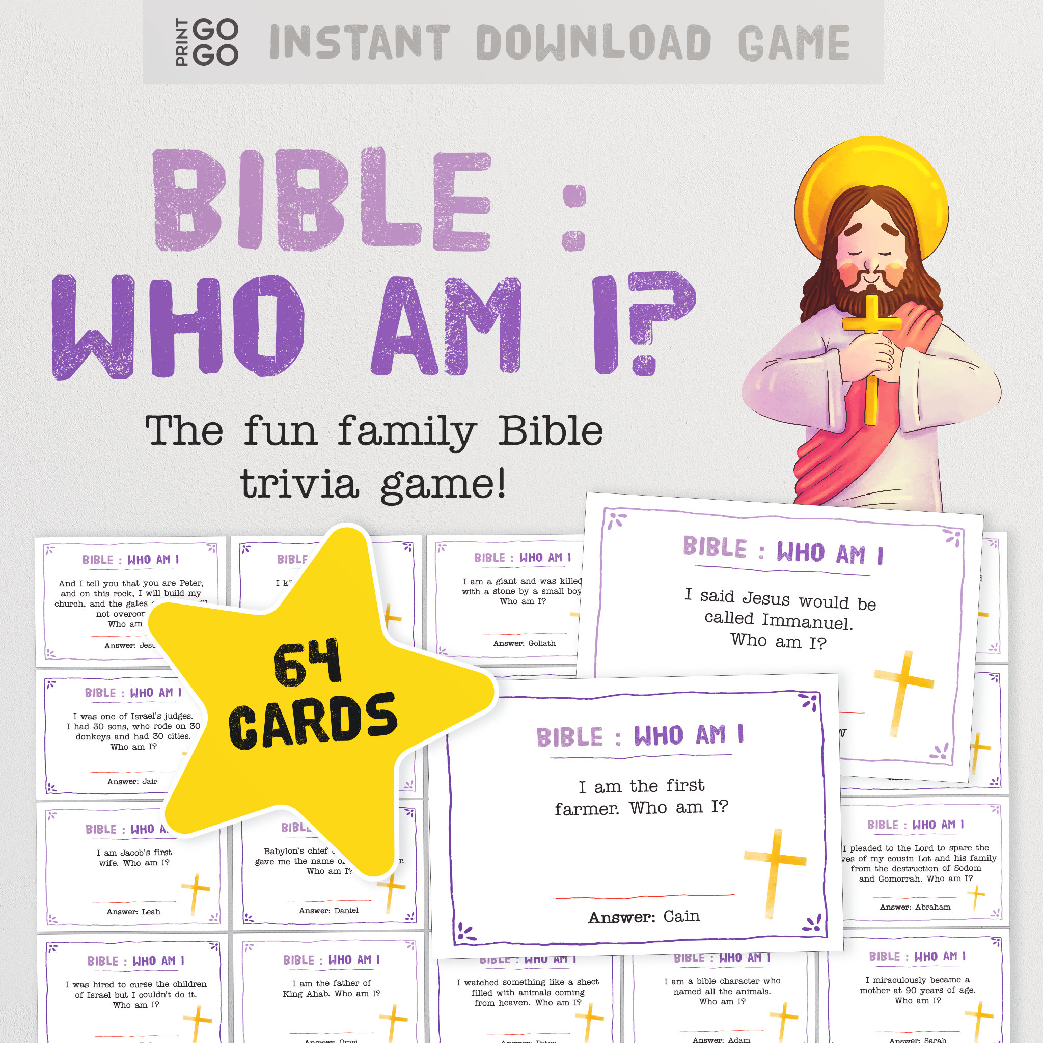 Bible Who Am I? - the Fun Family Bible Trivia Game | Bible Study Game ...