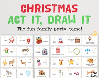 Christmas Charades Game - Etsy