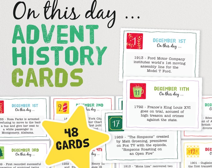 On This Day ... Advent History Cards - A Fun and Educational Way to ...