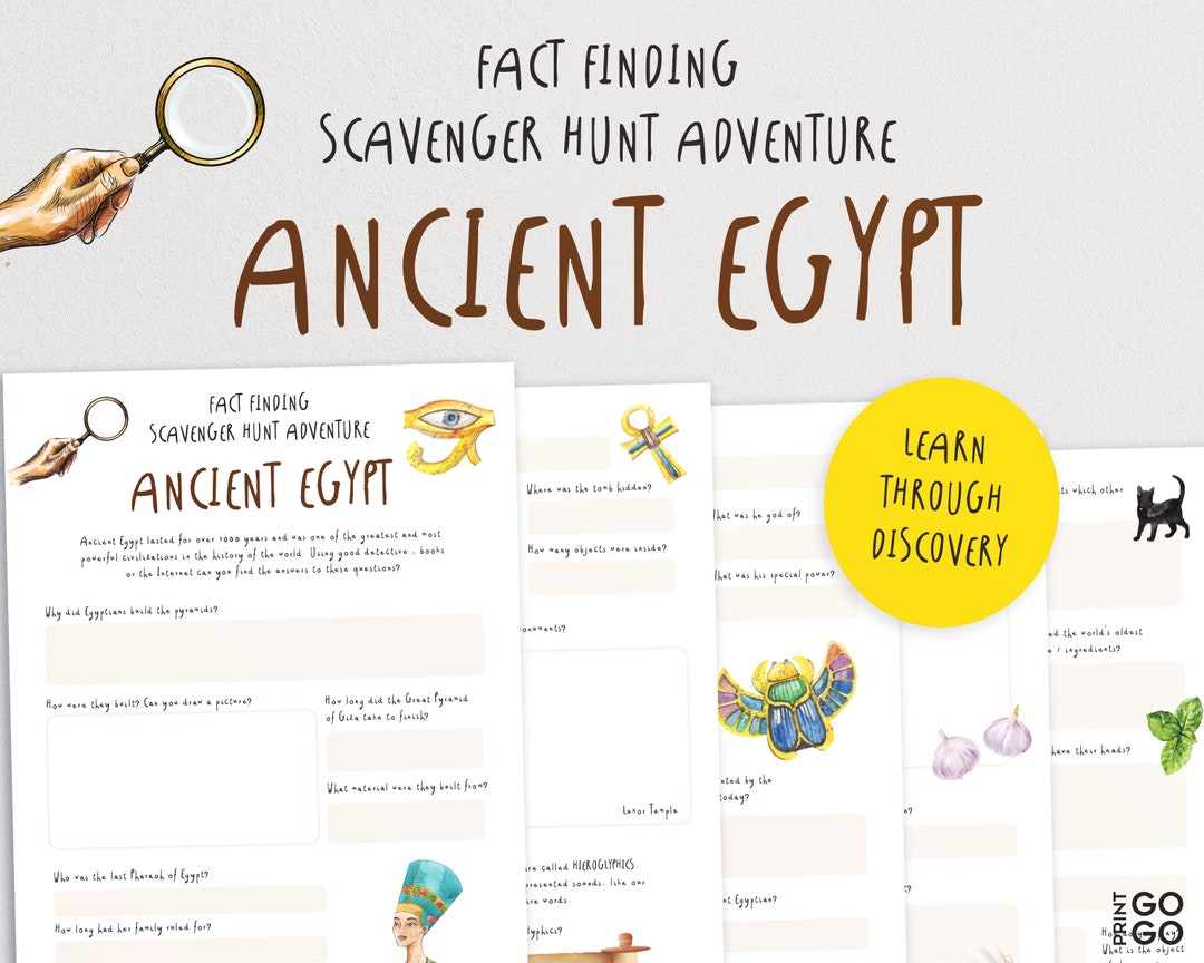 Ancient Egypt A Fact Finding Scavenger Hunt Adventure for Kids Internet ...