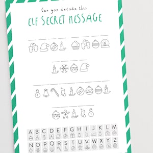 Coded Secret Elf Messages Bundle | Christmas Secret Message | Elf Ideas ...