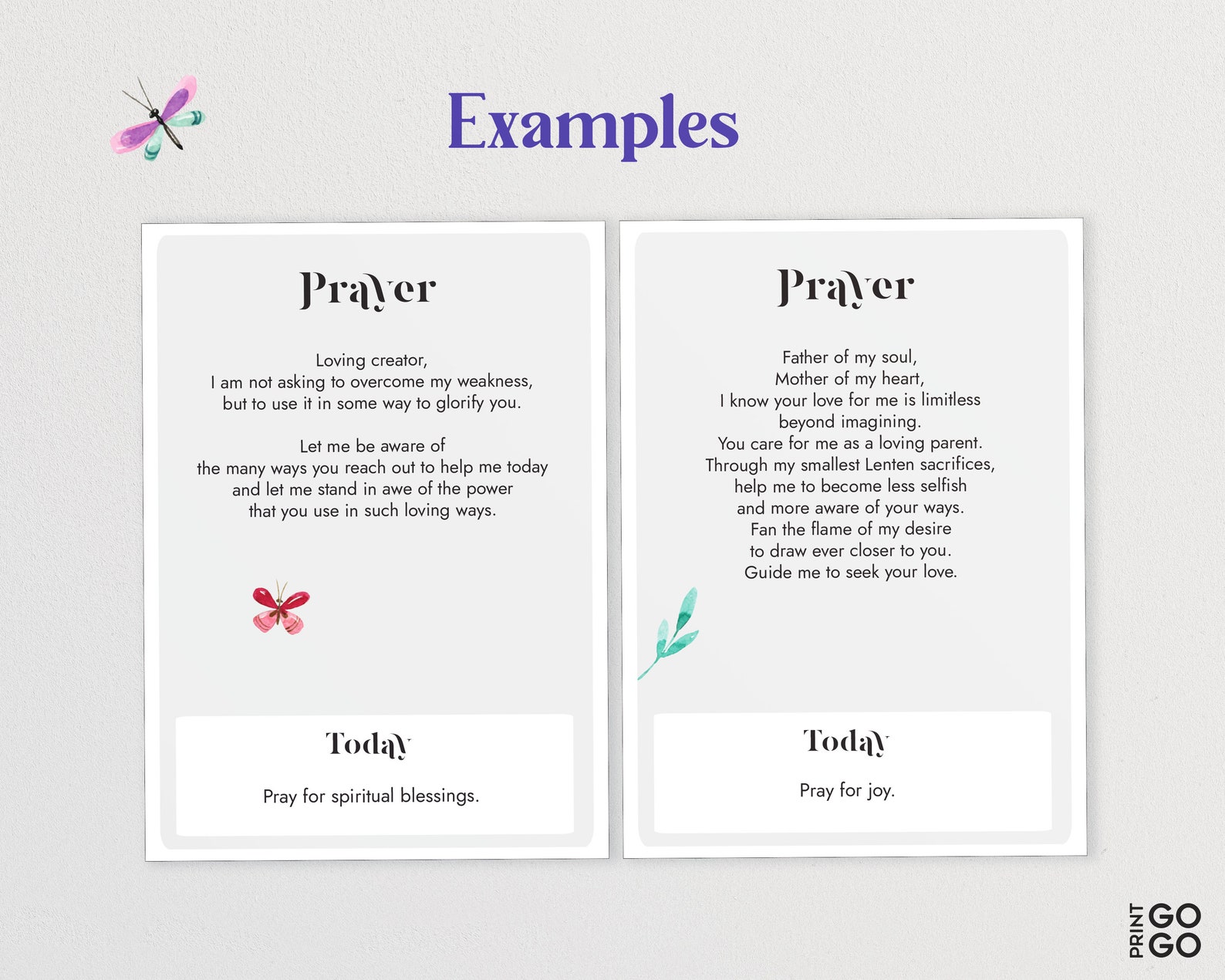 Lent Prayer Cards Daily Lenten Cards for Adults and Children - Etsy UK