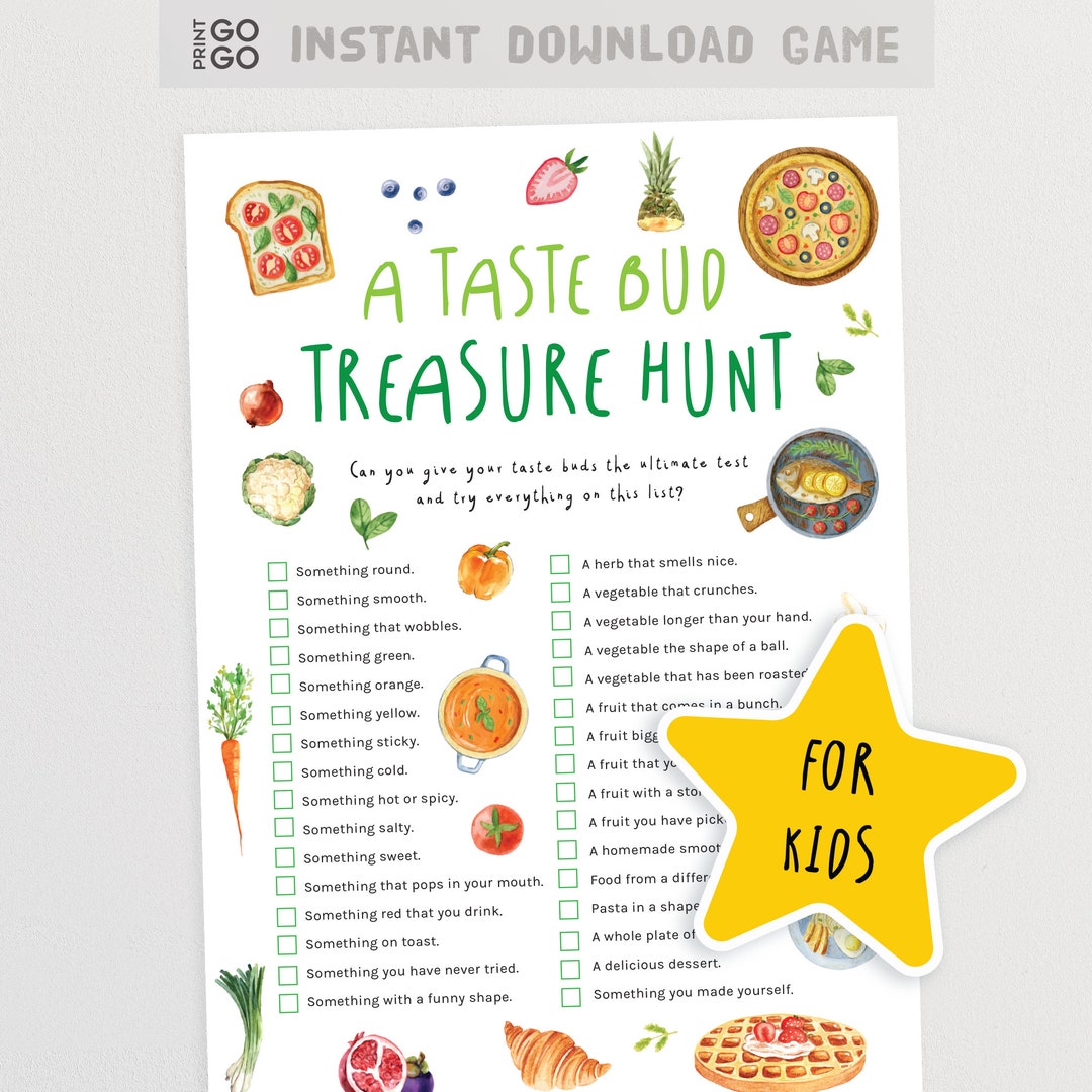 A Taste Bud Treasure Hunt for Kids | Adventures in Food | Fussy Eaters ...