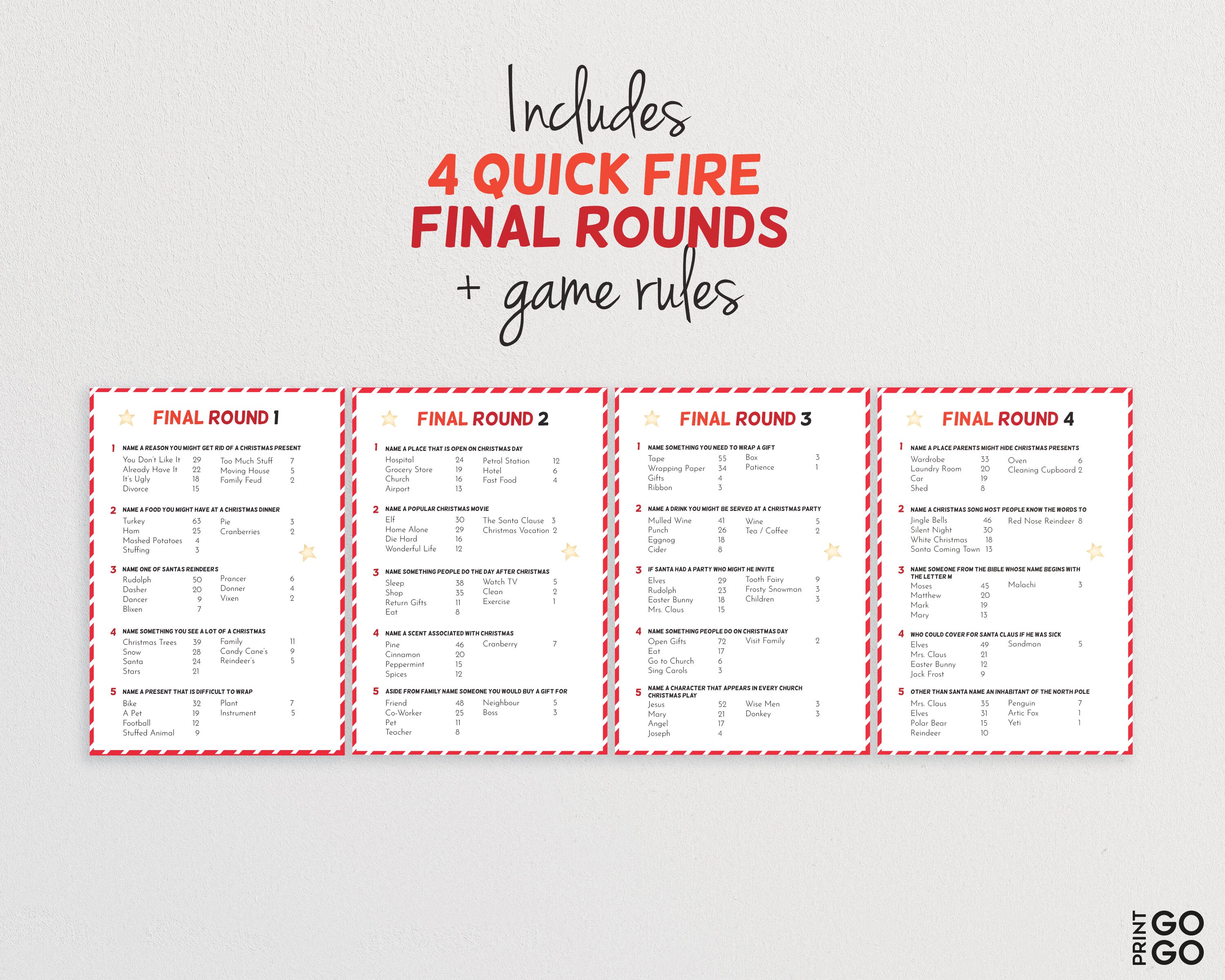 Christmas Game Bundle Family Christmas Games Christmas | Etsy