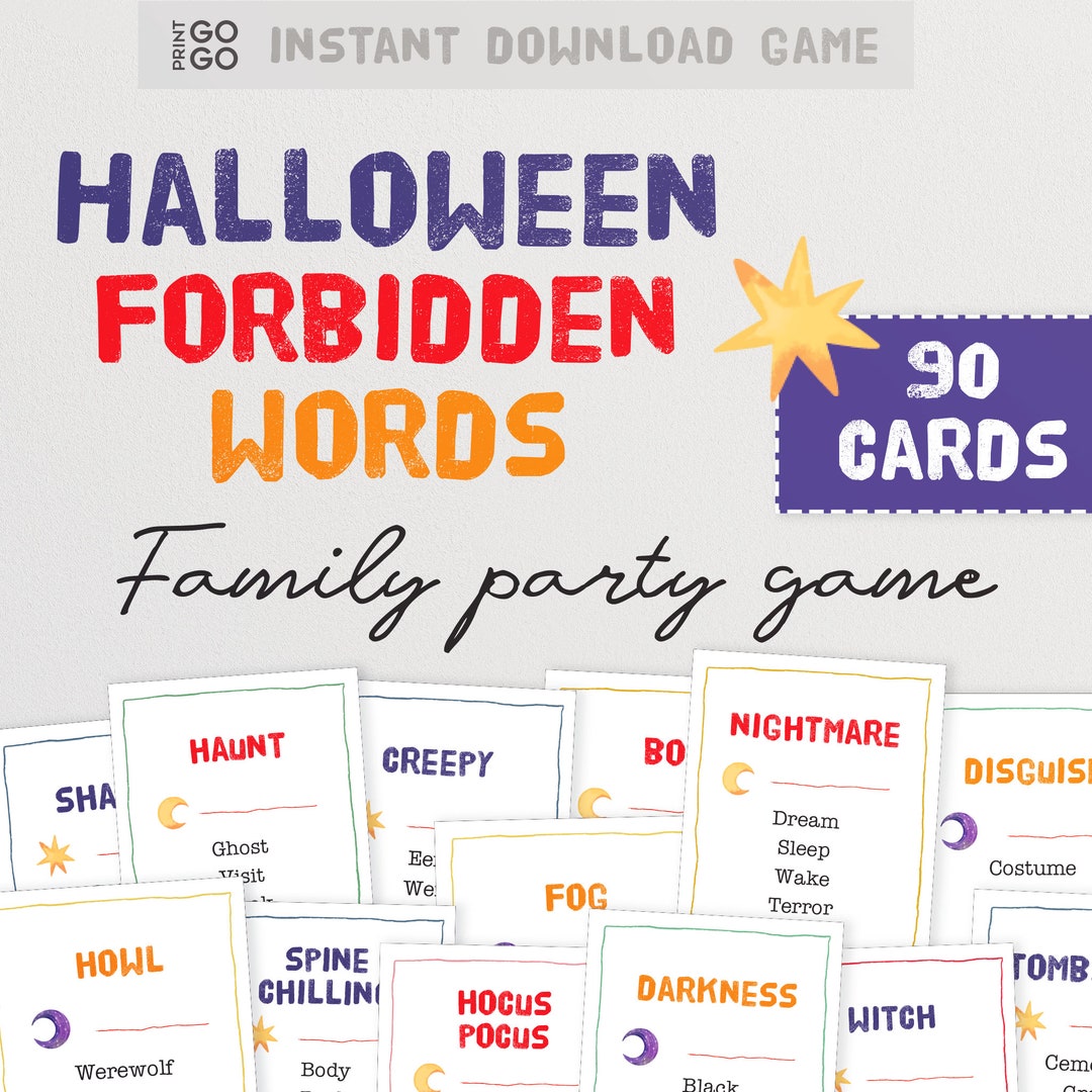 Halloween Forbidden Words - the Petrifying Family Party Game of Giving ...