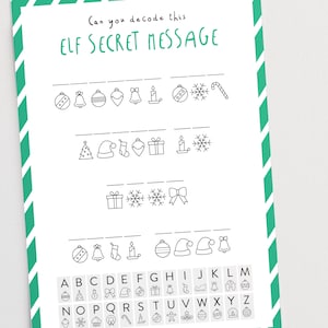 Coded Secret Elf Messages Bundle | Christmas Secret Message | Elf Ideas ...