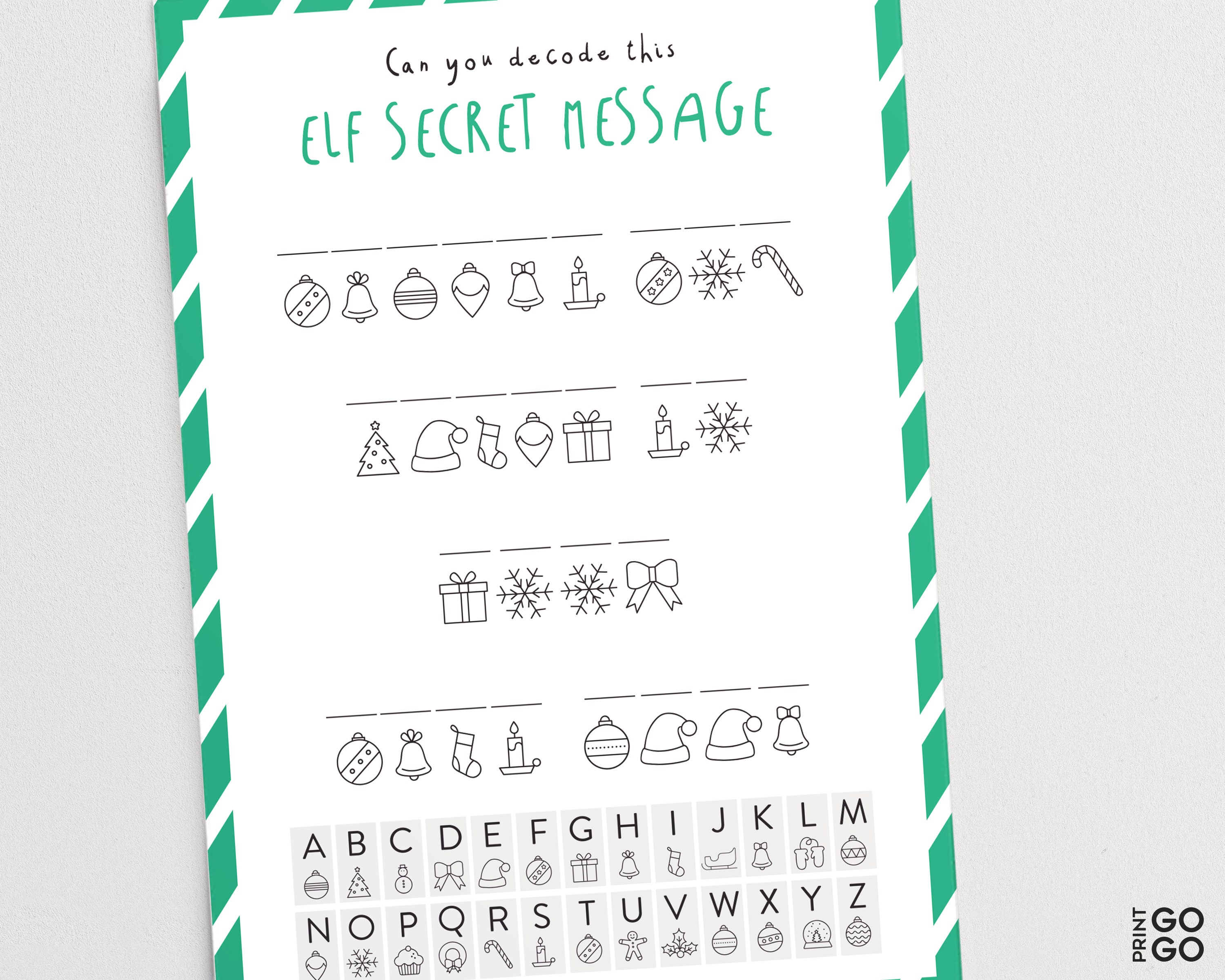 Coded Secret Elf Messages Bundle | Christmas Secret Message | Elf Ideas ...
