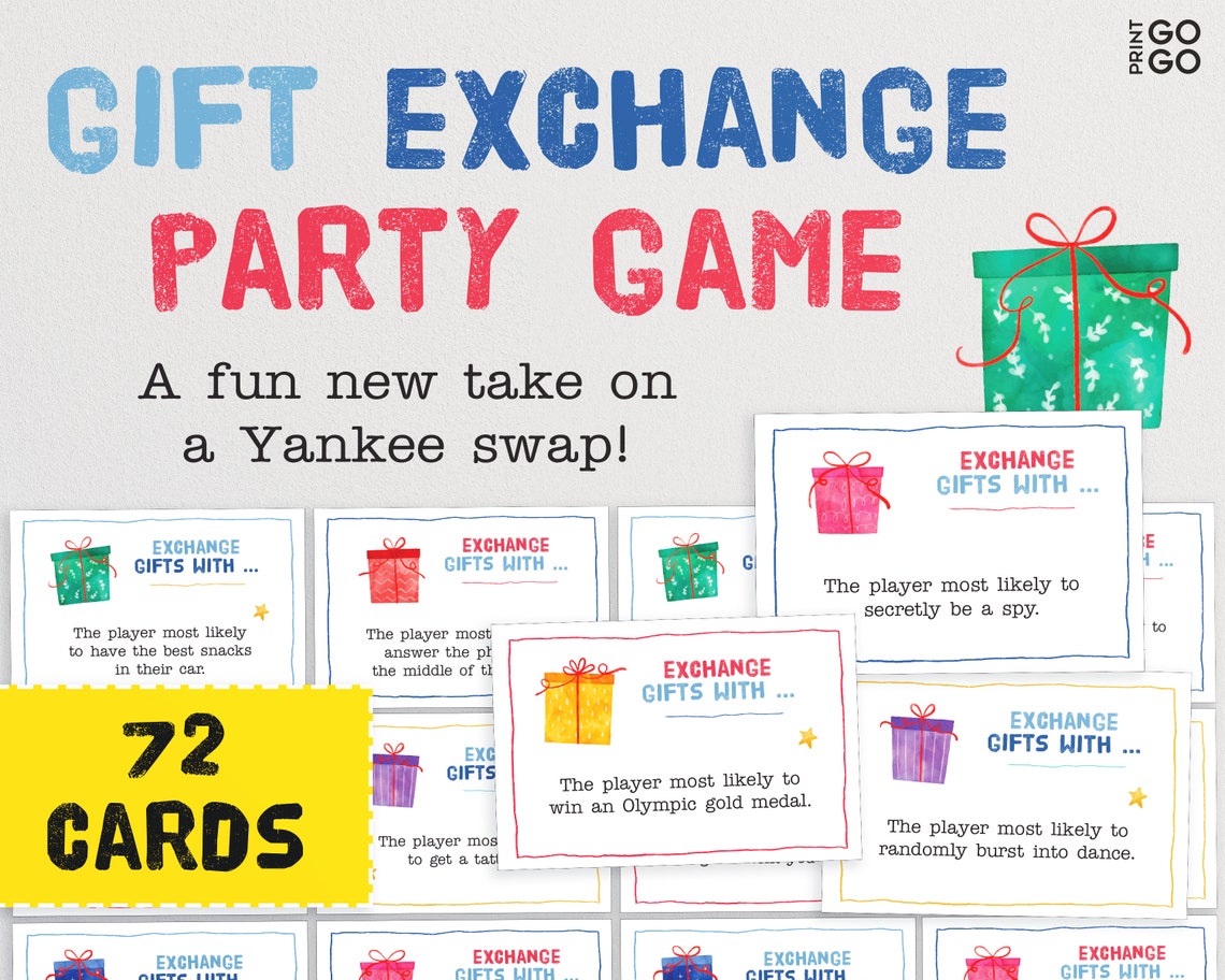 Gift Exchange Party Game the Hilarious Yankee Swap Gift Game - Etsy