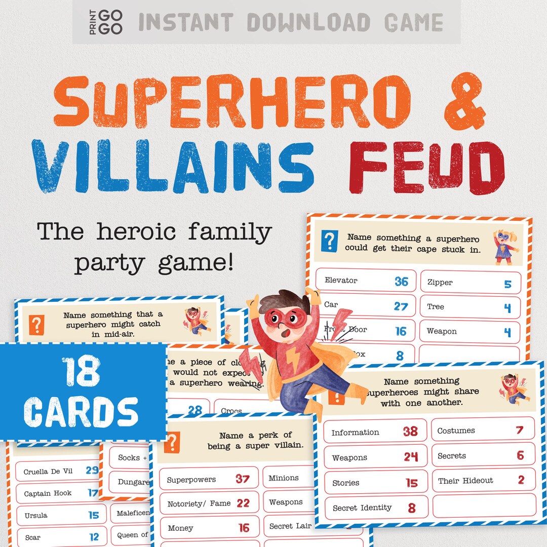Superheroes + Villains Feud - the Heroic Duel for Top Answers and ...