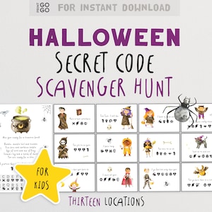 Secret Code Halloween Scavenger Hunt for Kids | Indoor Halloween ...