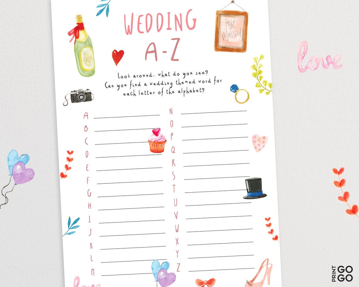 Wedding Game Bundle for Children - Fun Printable Activities to Keep ...