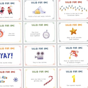 40 Christmas Coupons for Kids | Stocking Stuffer Gift | Activity Coupon ...