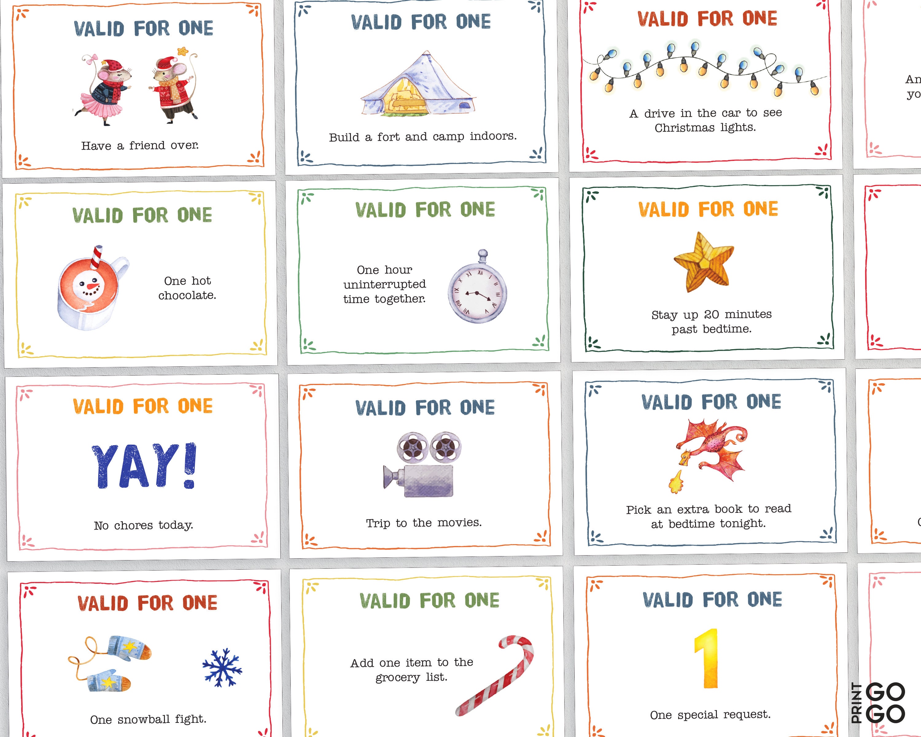 40 Christmas Coupons for Kids | Stocking Stuffer Gift | Activity Coupon ...