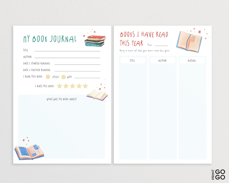 Book Journal for Kids | Reading Journal for Children | Reading Log ...