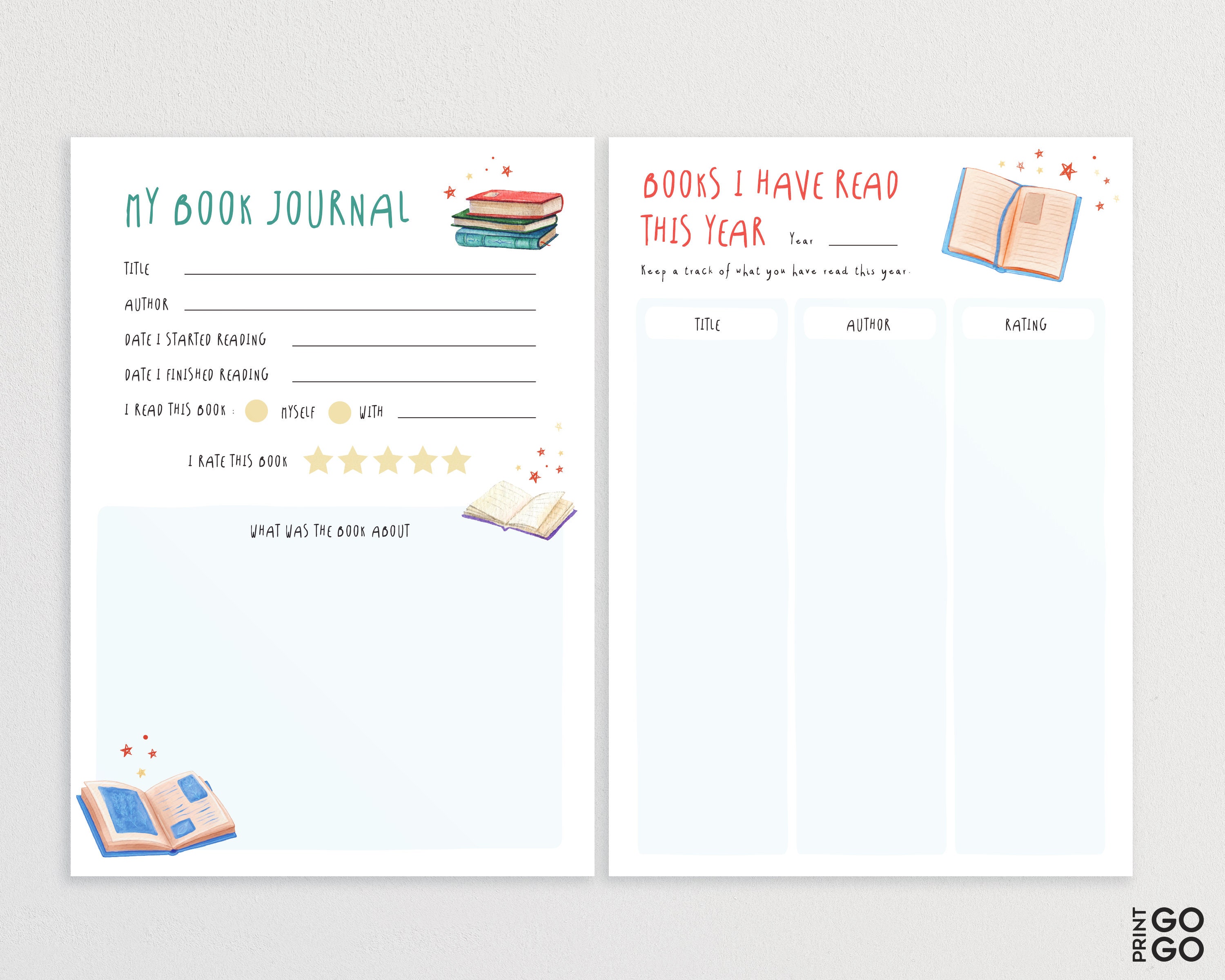 Book Journal for Kids | Reading Journal for Children | Reading Log ...
